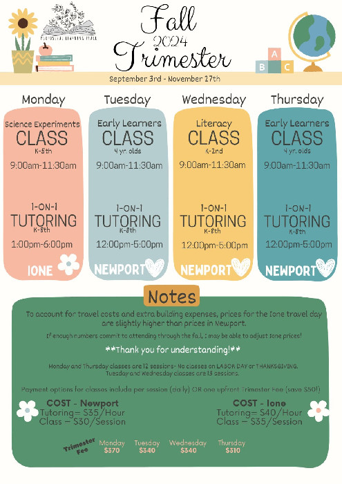 '24 Fall TRIMESTER :: purposefullearningplace